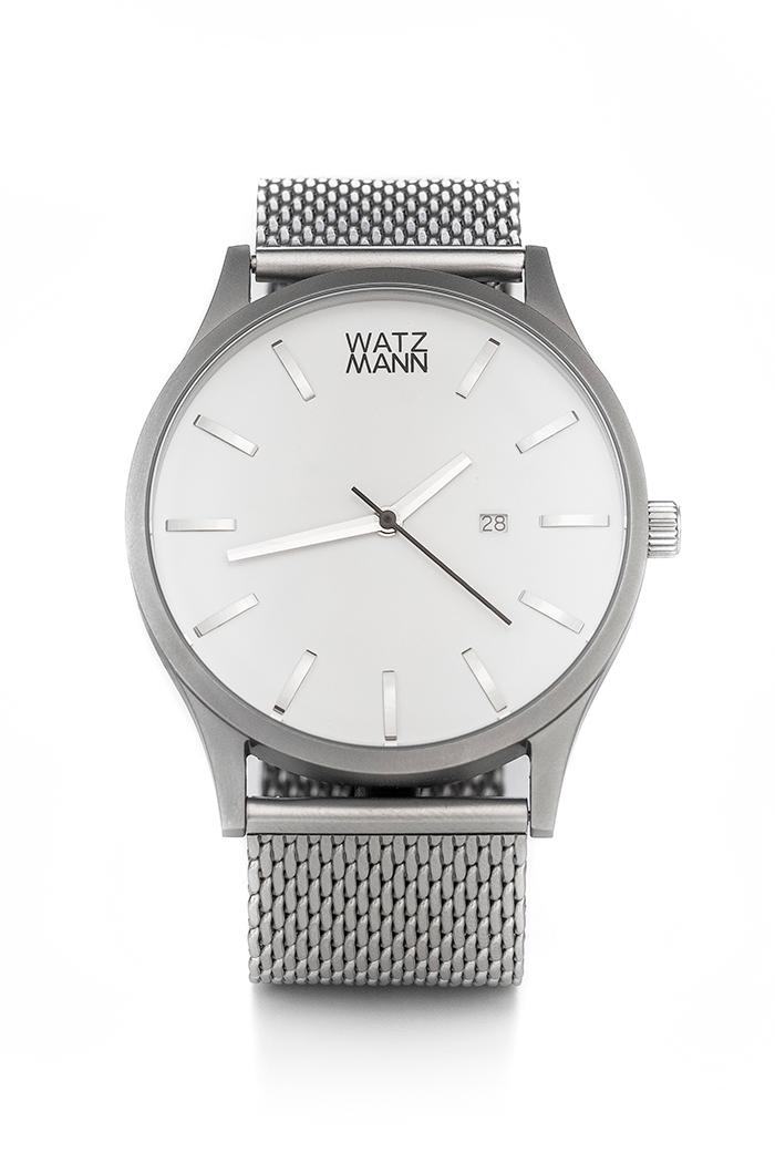 White Edition Mesh Uhr - WATZMANN